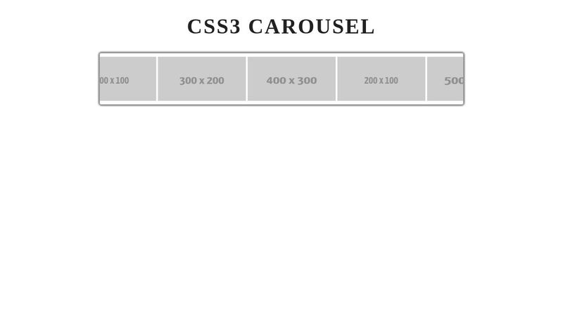 css3 carousel