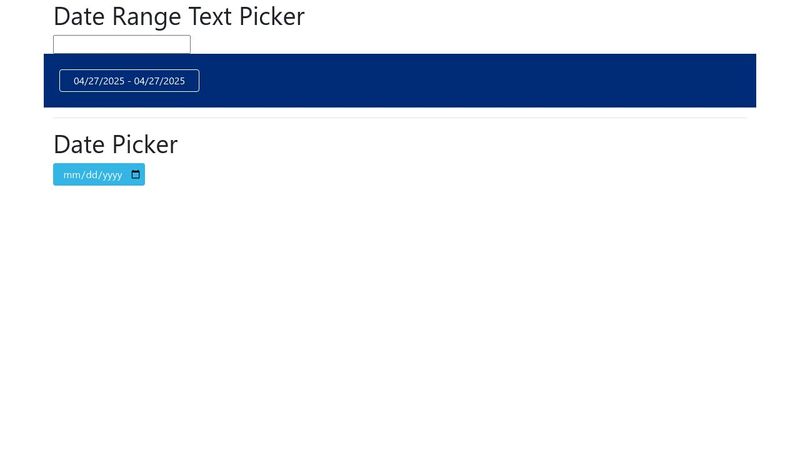 Date Range Picker Example