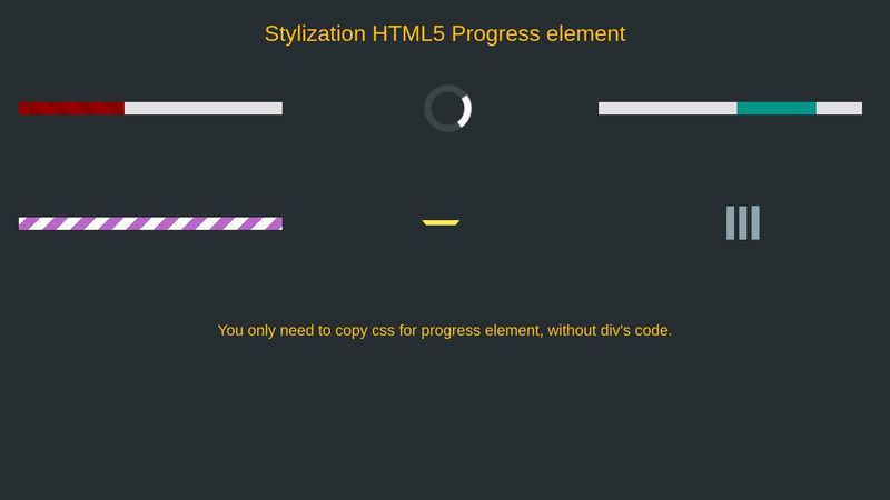 Stylization HTML5 Progress element
