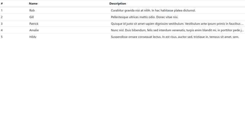 CodePen - Bootstrap fixed table header with Flexbox