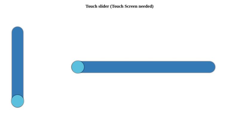 Touch slider pure CSS + JS