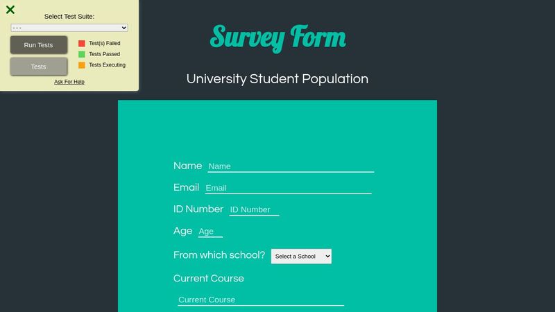 CodePen - Survey Form
