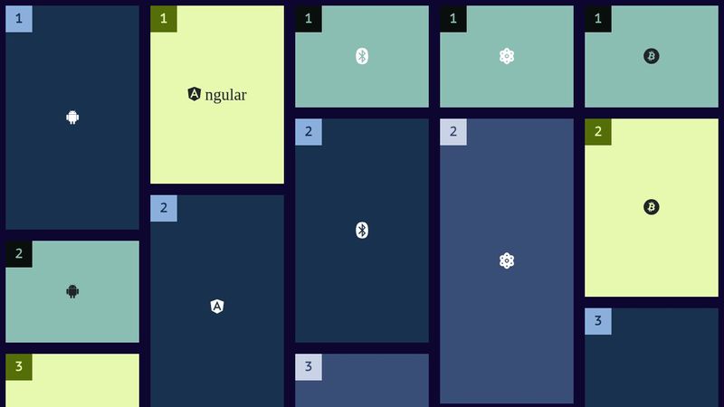 Pure CSS Masonry Layout - Flexbox with Columns and FontAwesome