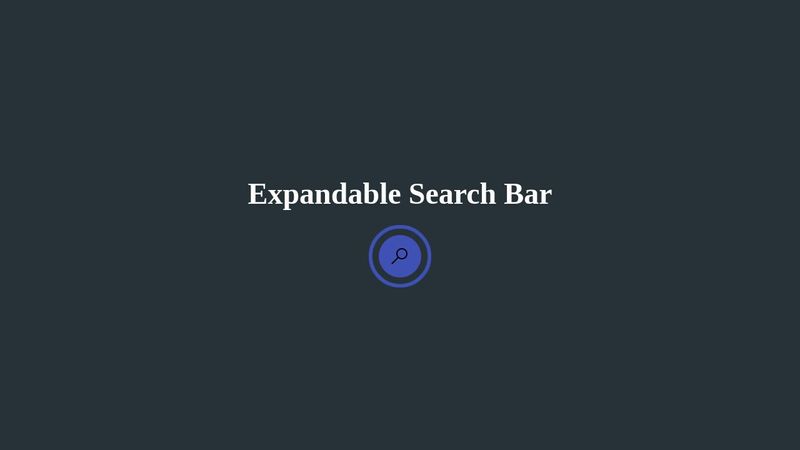 Expandable Search Bar