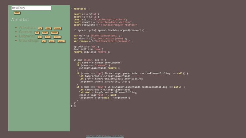 DOM traversal Exercise Jquery example (not using $(this))