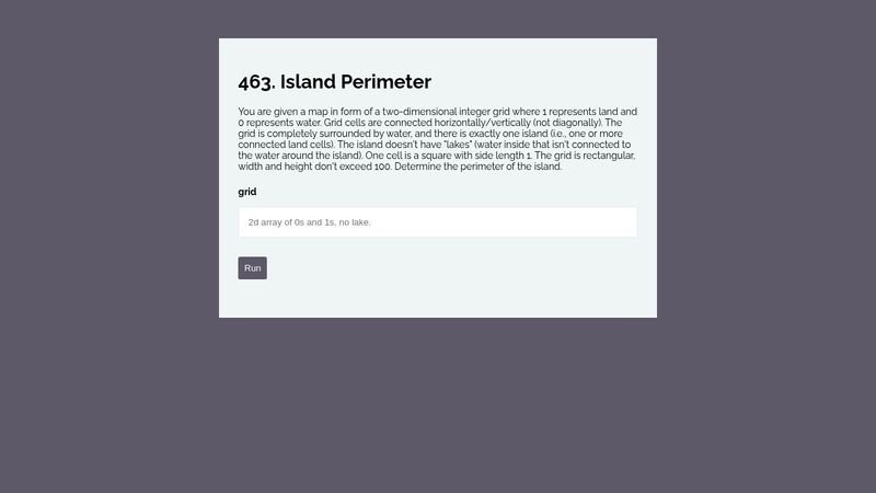 463. Island Perimeter