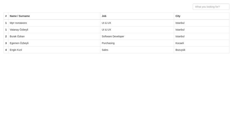 Bootstrap Table Search 