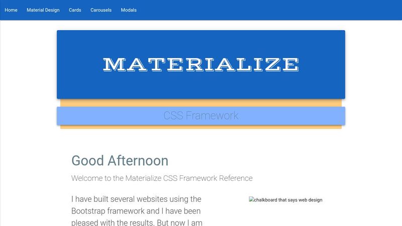 Materialize CSS Reference