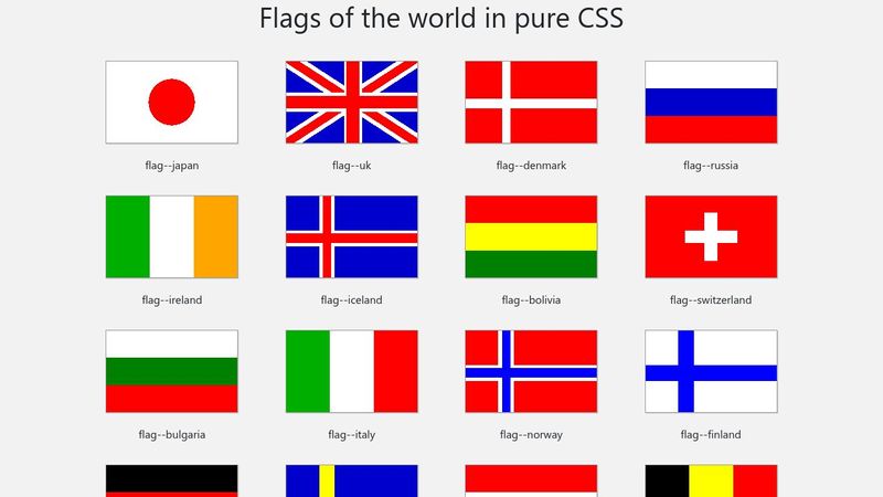 World Flag Pure CSS