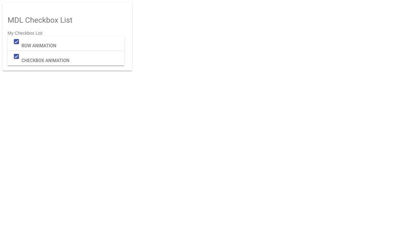 Material Design Checkbox List