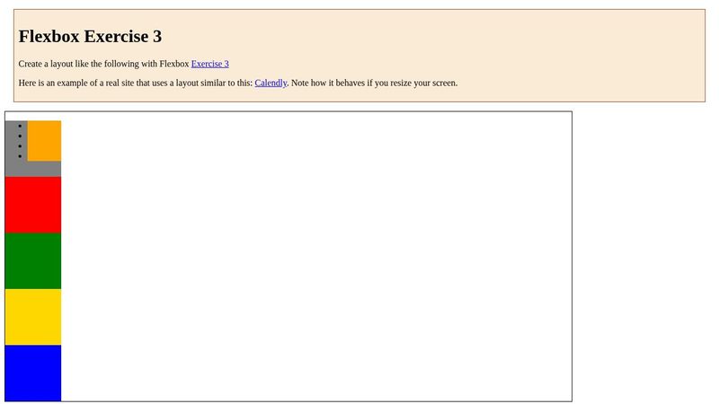 Flexbox Exercise 3
