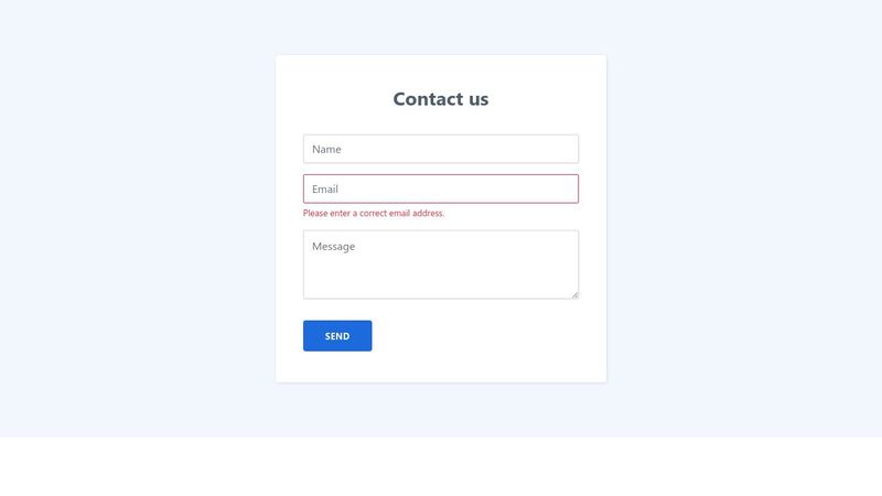 Bootstrap Contact us Form