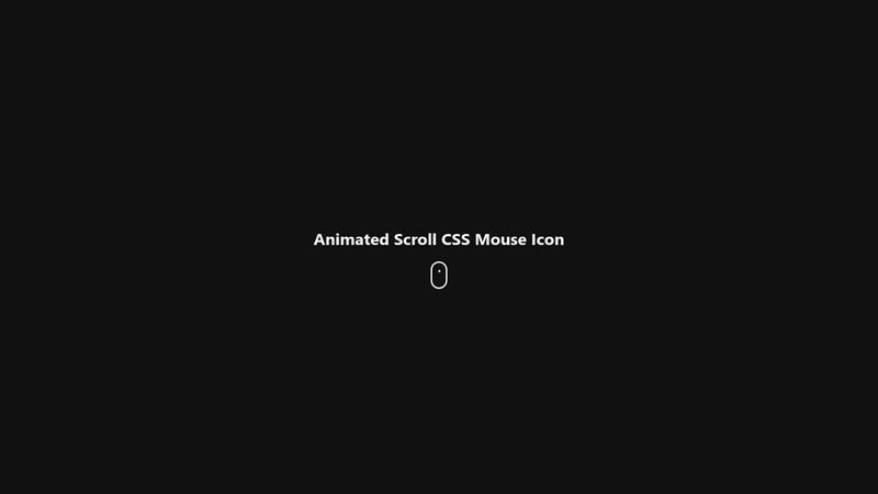 Animated Scroll CSS Mouse Icon