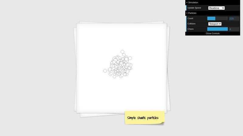 Paper.JS - Simple chaotic particles