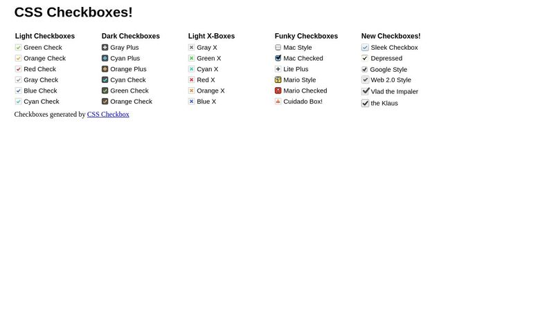Beautiful CHeckboxes!