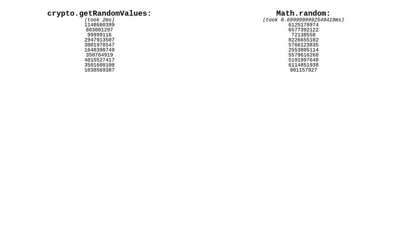 crypto.getRandomValues vs Math.random