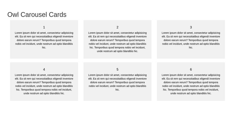 Owl Carousel Cards