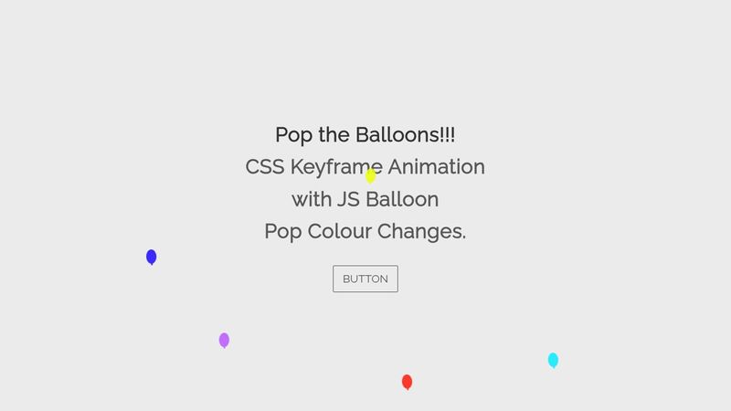 CSS keyframe Balloon Pops