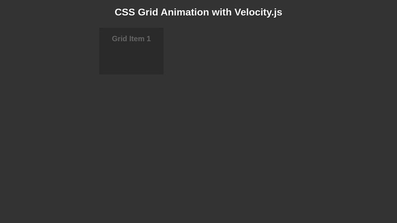 Animated CSS Grid with Velocity.js