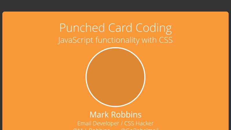 Punched Card Coding - Slides