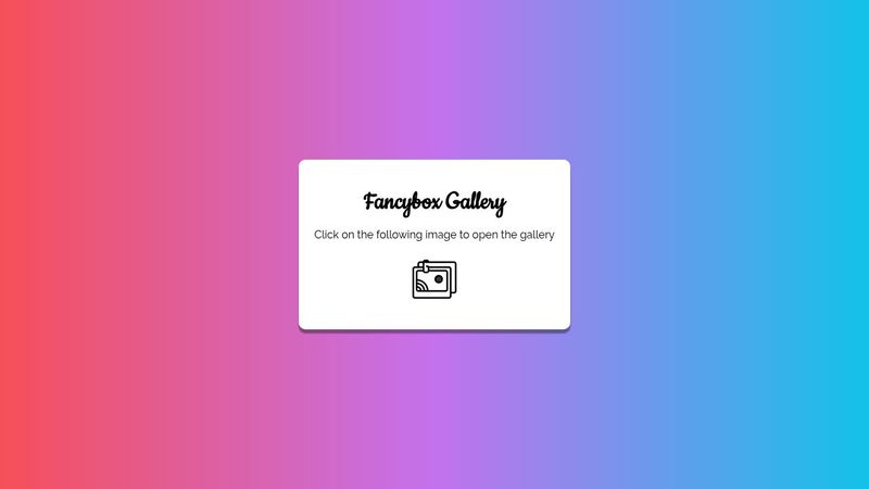 Image Gallery using Fancybox jQuery