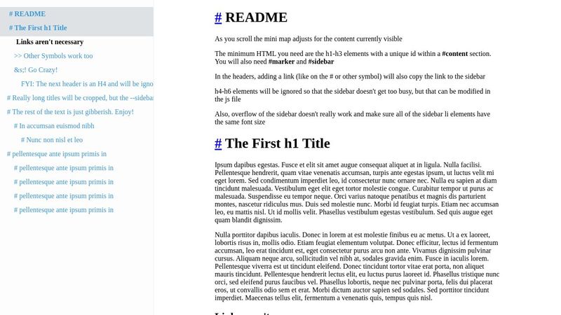 Minimap-Like Scroll Position Indicator