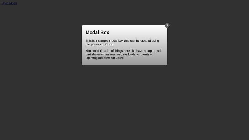 Modal box