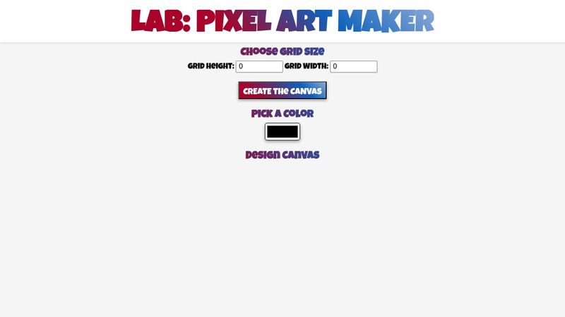 Project: Pixel Art Maker