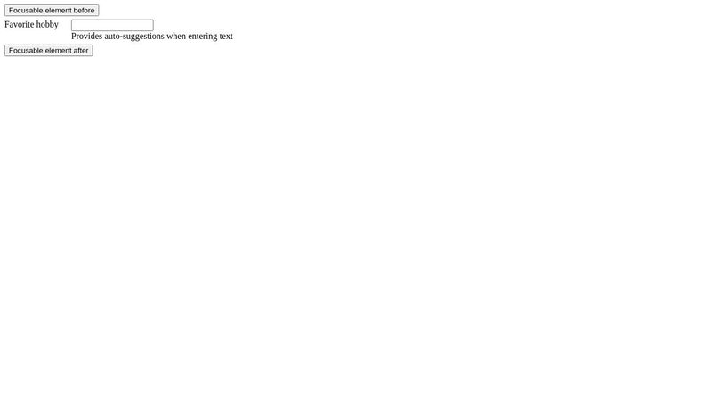 Autocomplete with radio buttons