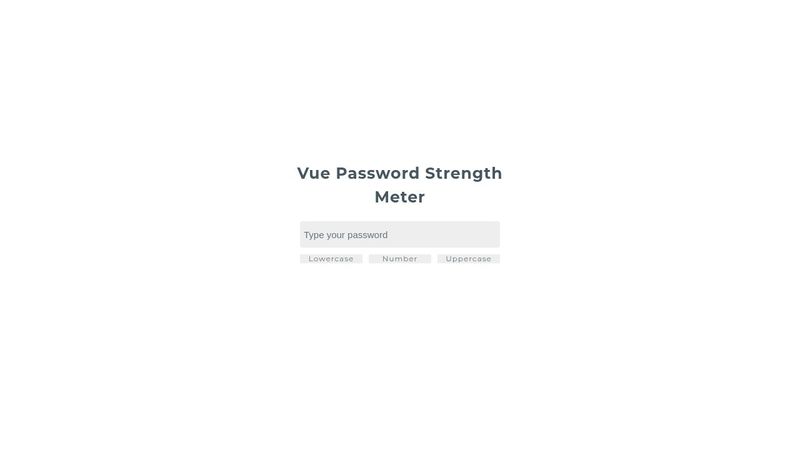 Vue Password Strength Meter