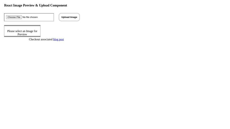 React Image Preview & Upload