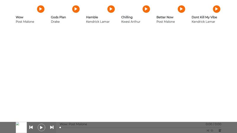 Vue Js Audio Player with playlist