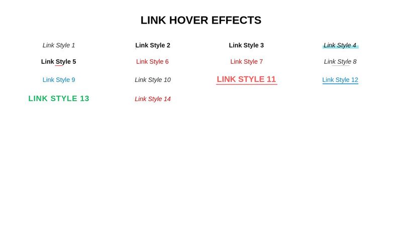 Link Style Examples