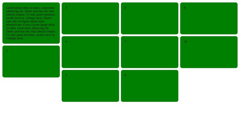 Pure CSS Masonry Layout Example