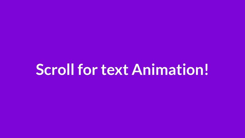 on scroll text animation
