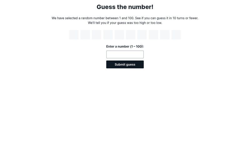 Number Guessing Game