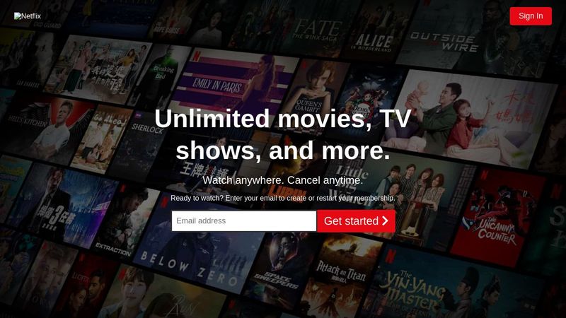Netflix landing page clone