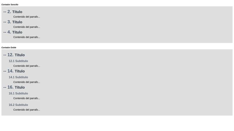 counter-increment CSS