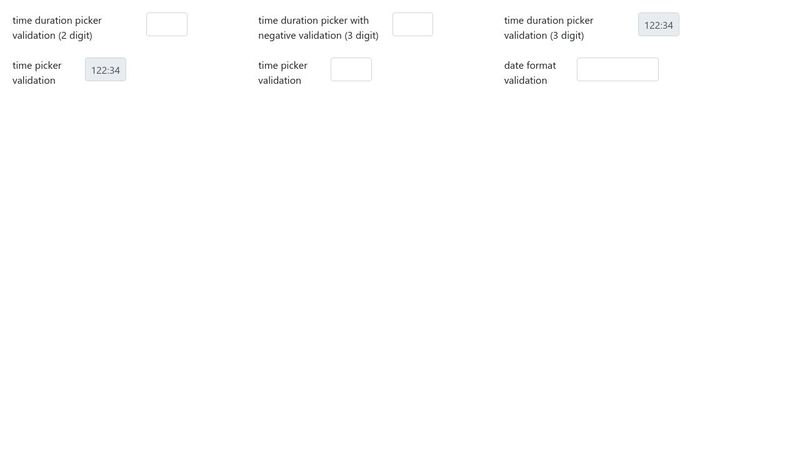 time picker formatted