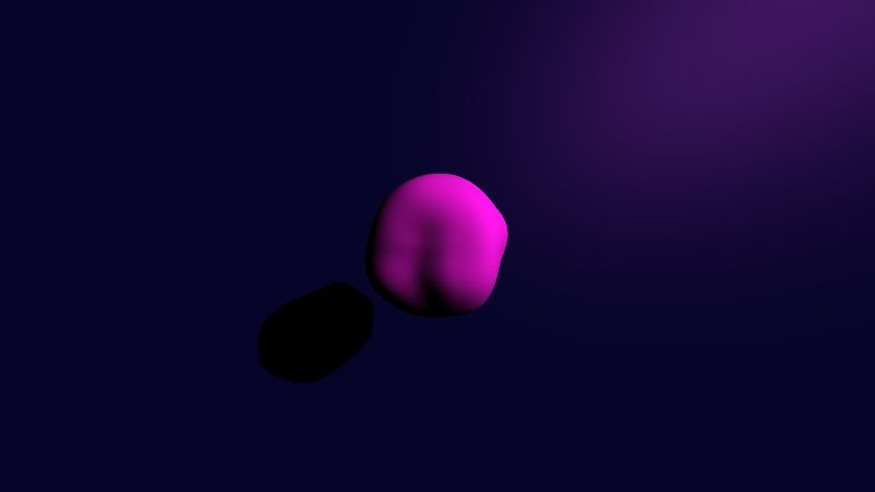 Three.js Shadow Morphing Sphere (Controls Enabled)