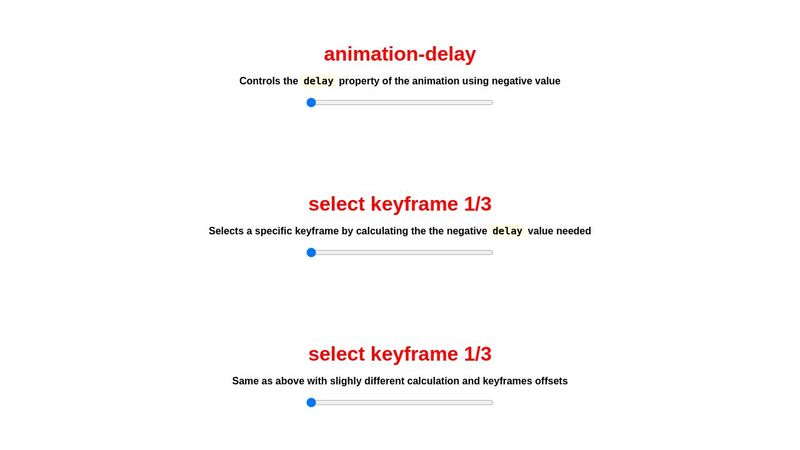 Experiment: Move between keyframes using negative animation-delay