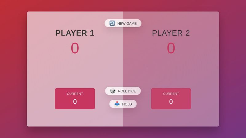 JS dice "pig game" (images not included in demo)