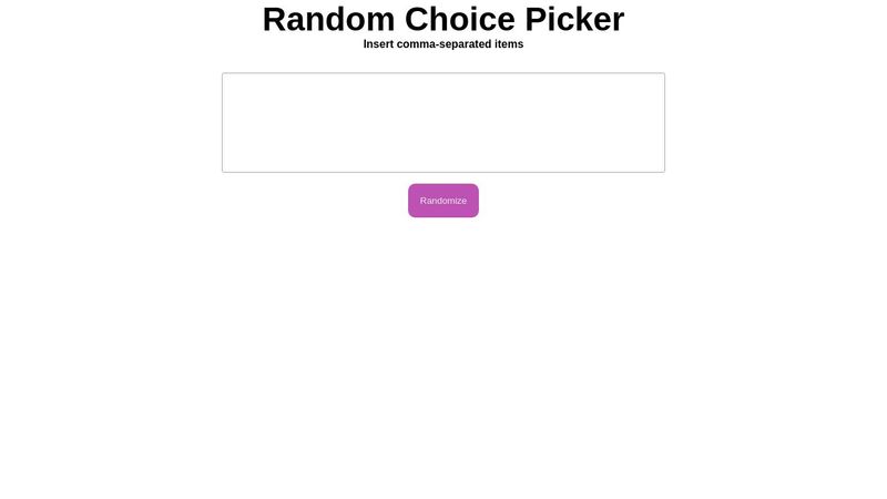 Random Choice Picker