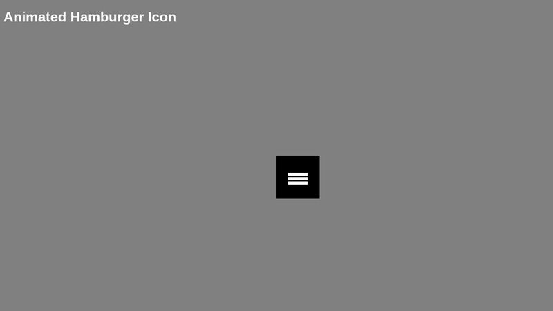 Animated Hamburger Icon