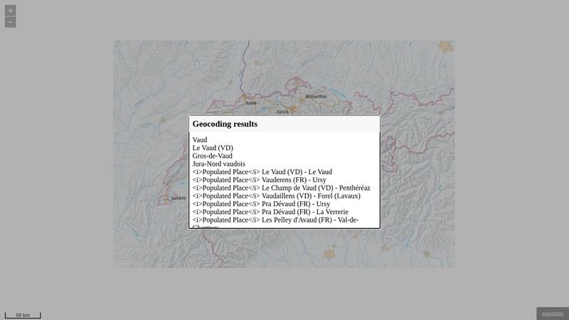 GeoAdmin API Geocoder