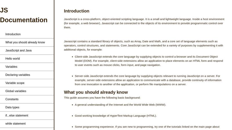 Technical Documentation Page