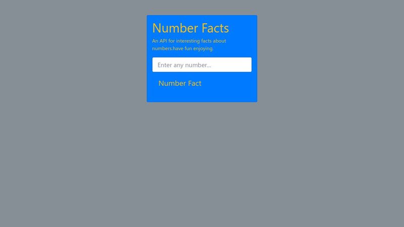 NUMBERS API