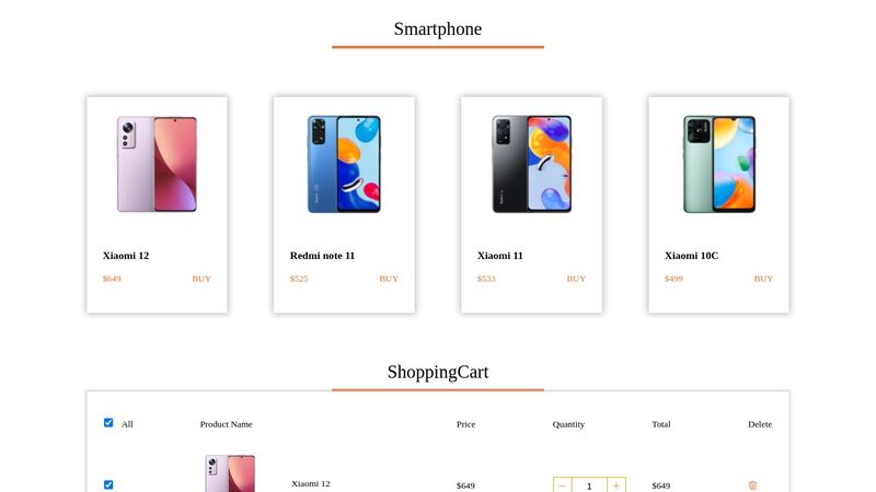 Shopping-Cart (html,css,jQuery)