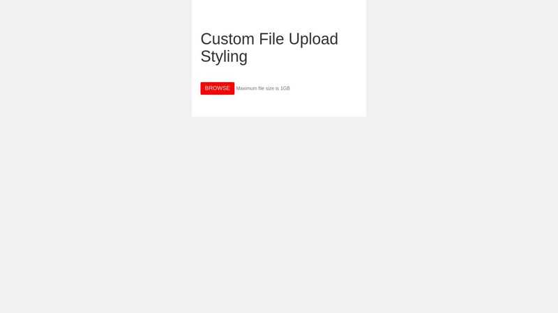Custom input="file" styling