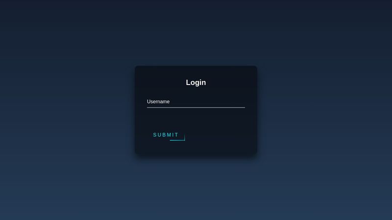 Login Form with floating placeholder and light button